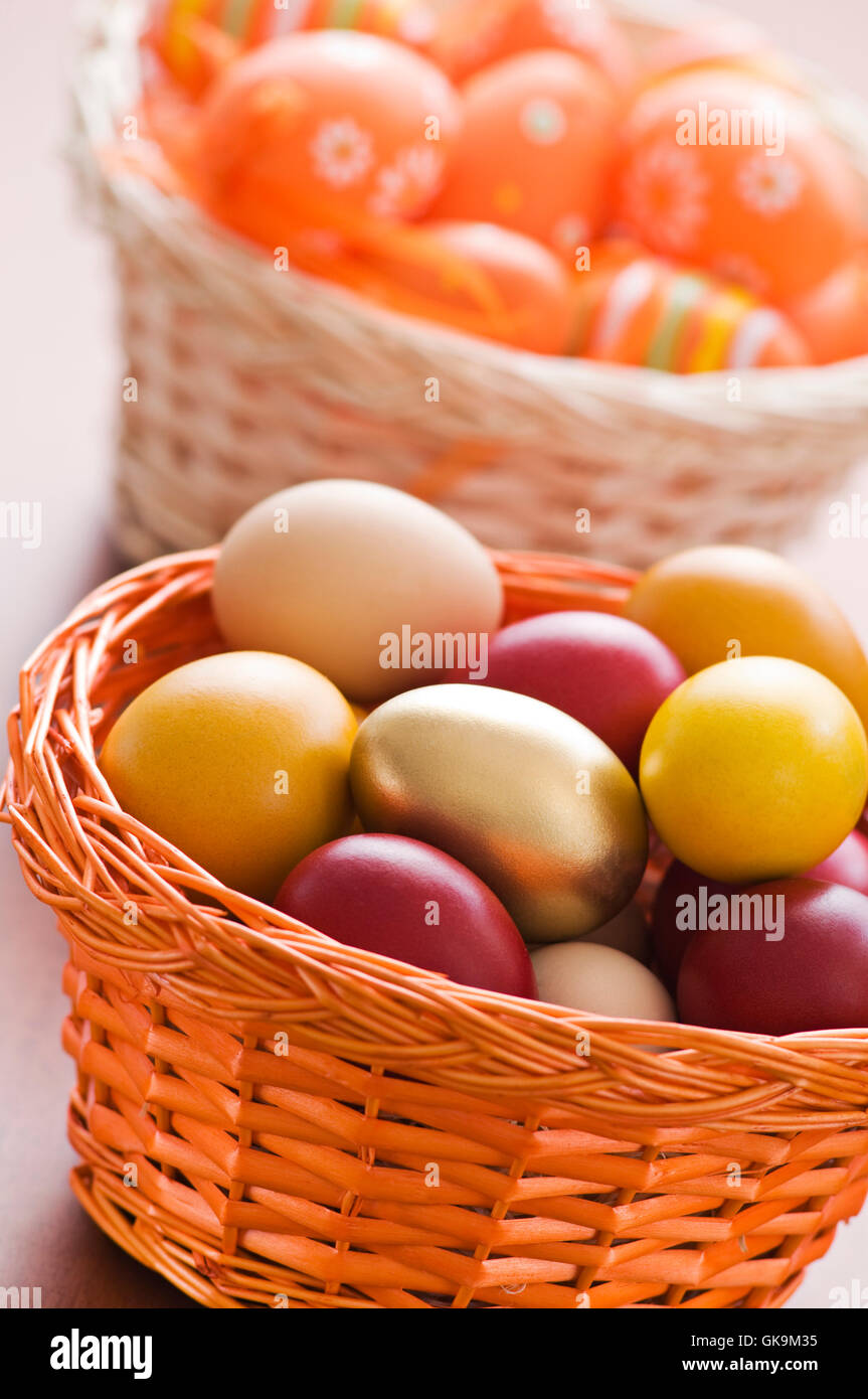 colour painting basket Stock Photo - Alamy
