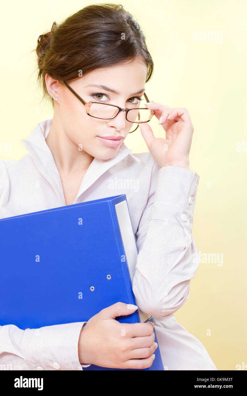 secretary female face Stock Photo - Alamy
