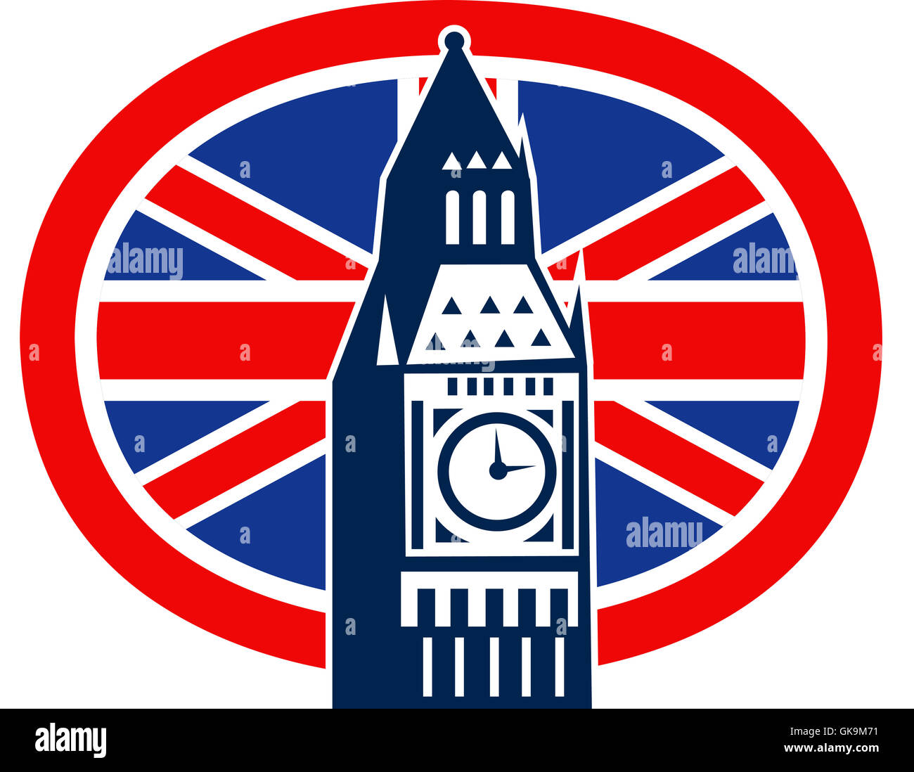 tower isolated clock Stock Photo - Alamy