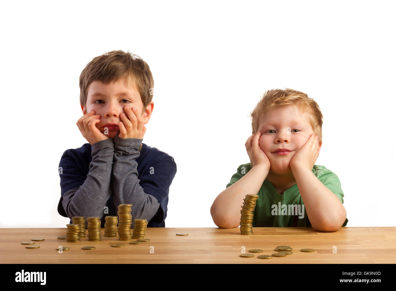 two boys before money bergen Stock Photo - Alamy