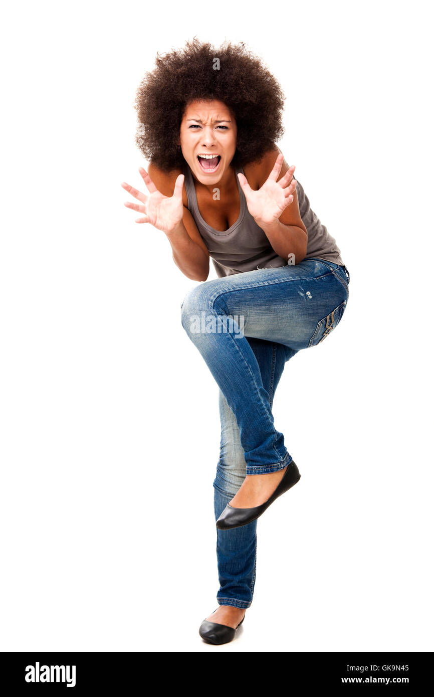 woman american panic Stock Photo - Alamy