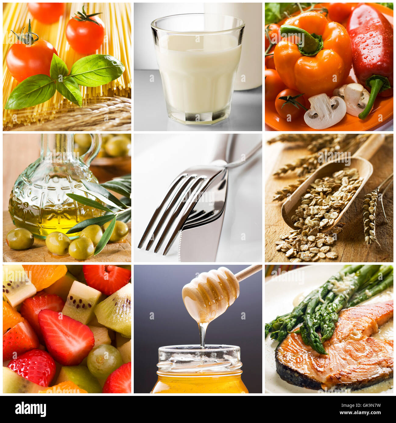 Food vegetables fruit fish milk hi-res stock photography and images - Alamy