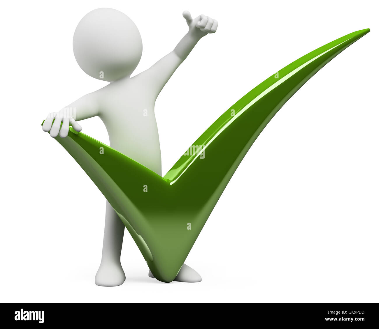 3d guy check mark hi-res stock photography and images - Alamy