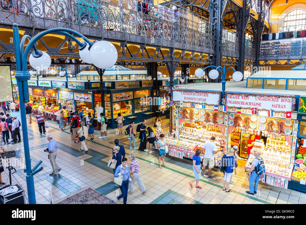 Budapest Central Market Hall (Lszamu Vasarcsarnok Stock Photo - Alamy