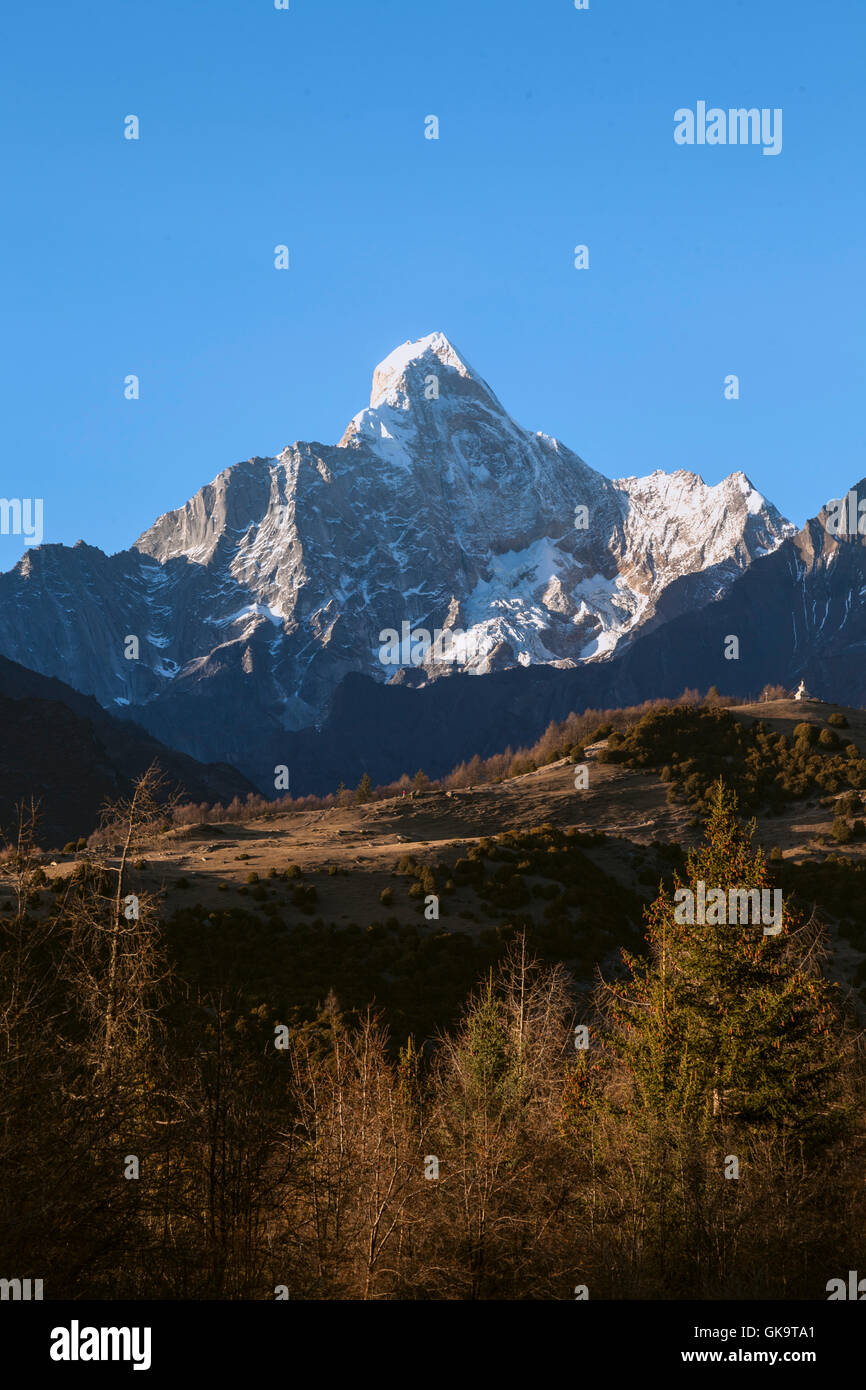 In Balang overlooking Siguniangshan Stock Photo - Alamy