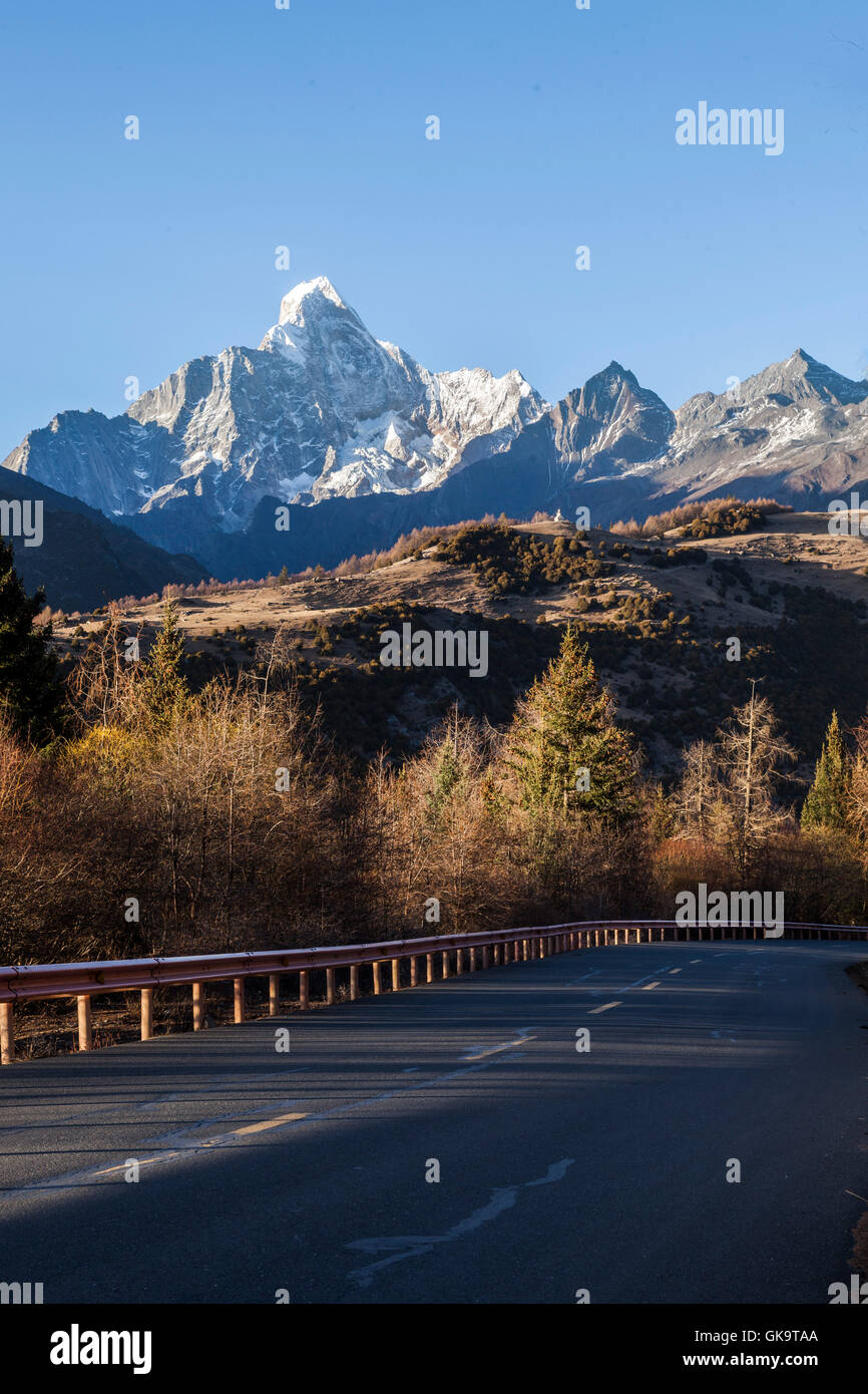 In Balang overlooking Siguniangshan Stock Photo - Alamy