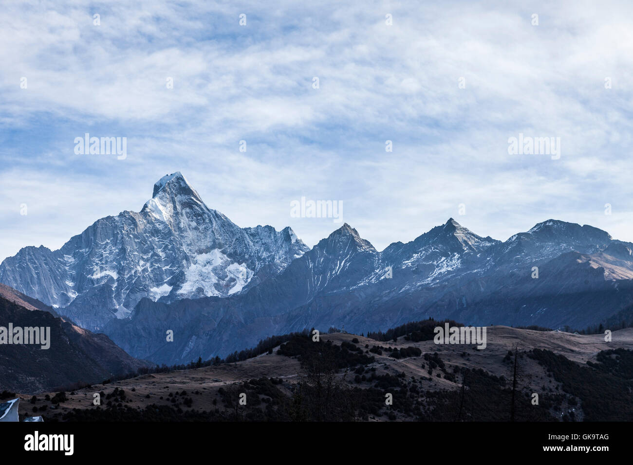 In Balang overlooking Siguniangshan Stock Photo - Alamy