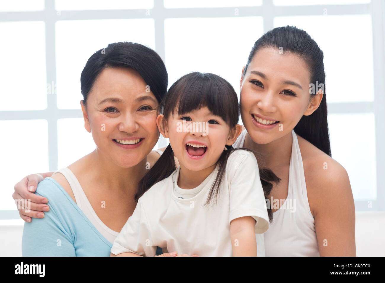 Happy three generations of women Stock Photo - Alamy