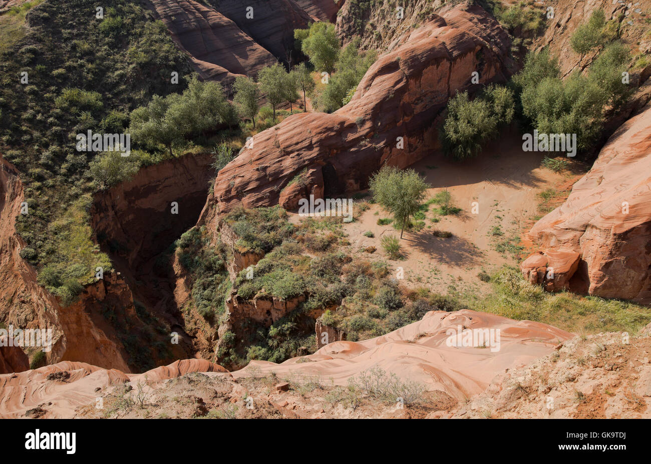 China Shaanxi Jingbian Valley of Waves Stock Photo - Alamy