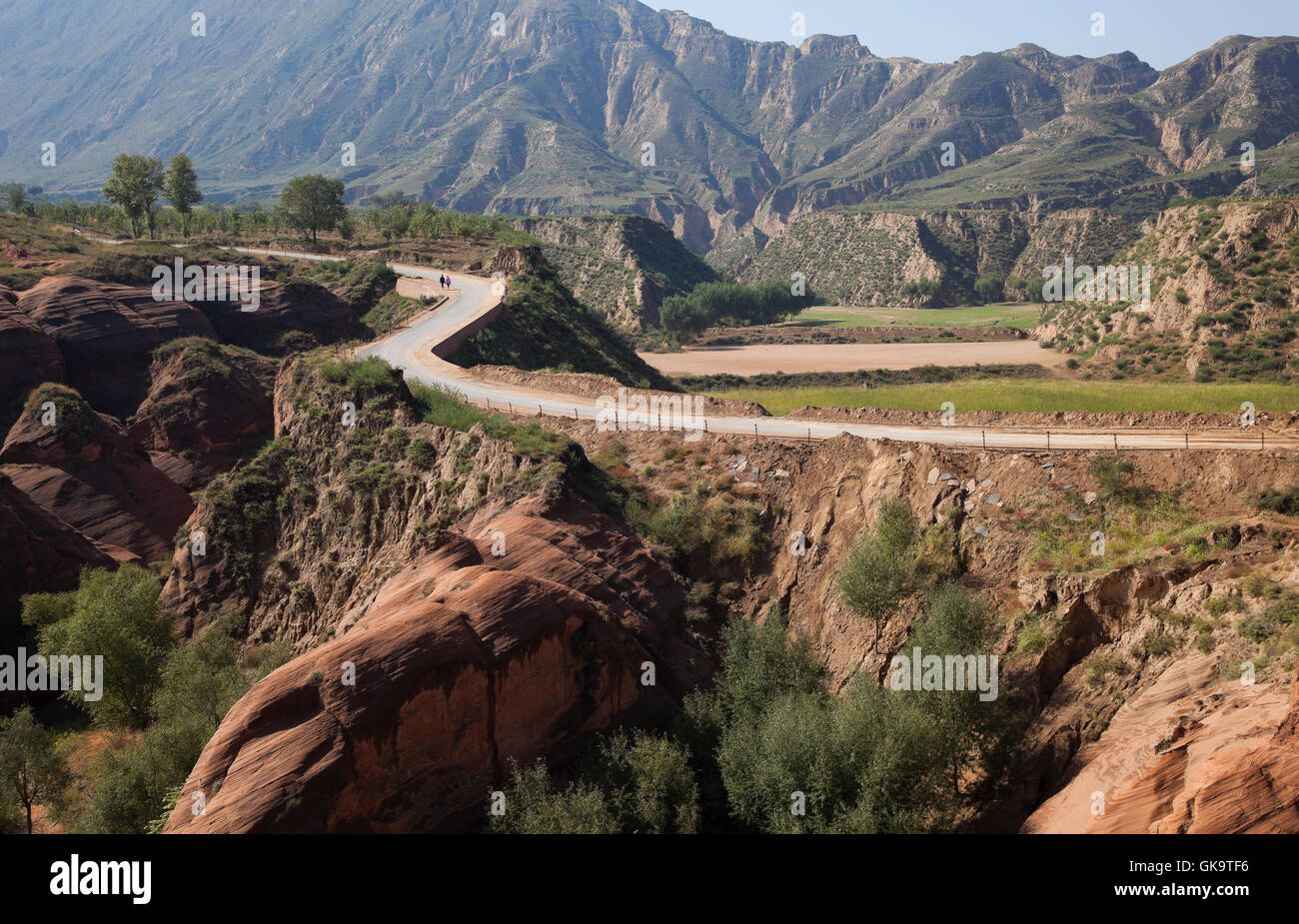 China Shaanxi Jingbian Valley of Waves Stock Photo - Alamy