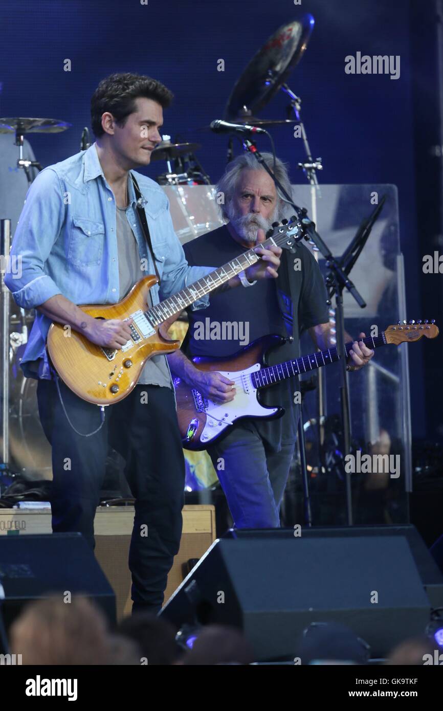 John Mayer seen at the ABC studios and performing on Jimmy Kimmel Live ...