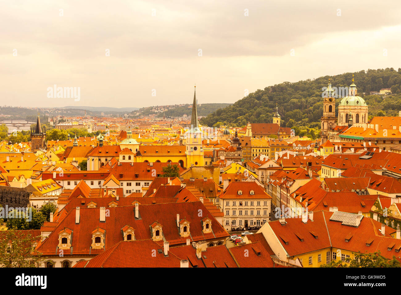 Aerial view of Prague Stock Photo - Alamy