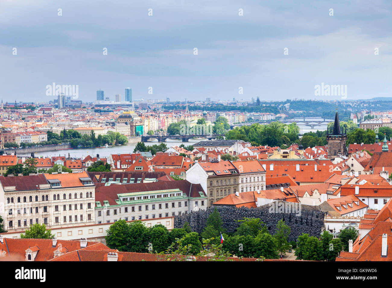 Aerial view of Prague Stock Photo - Alamy