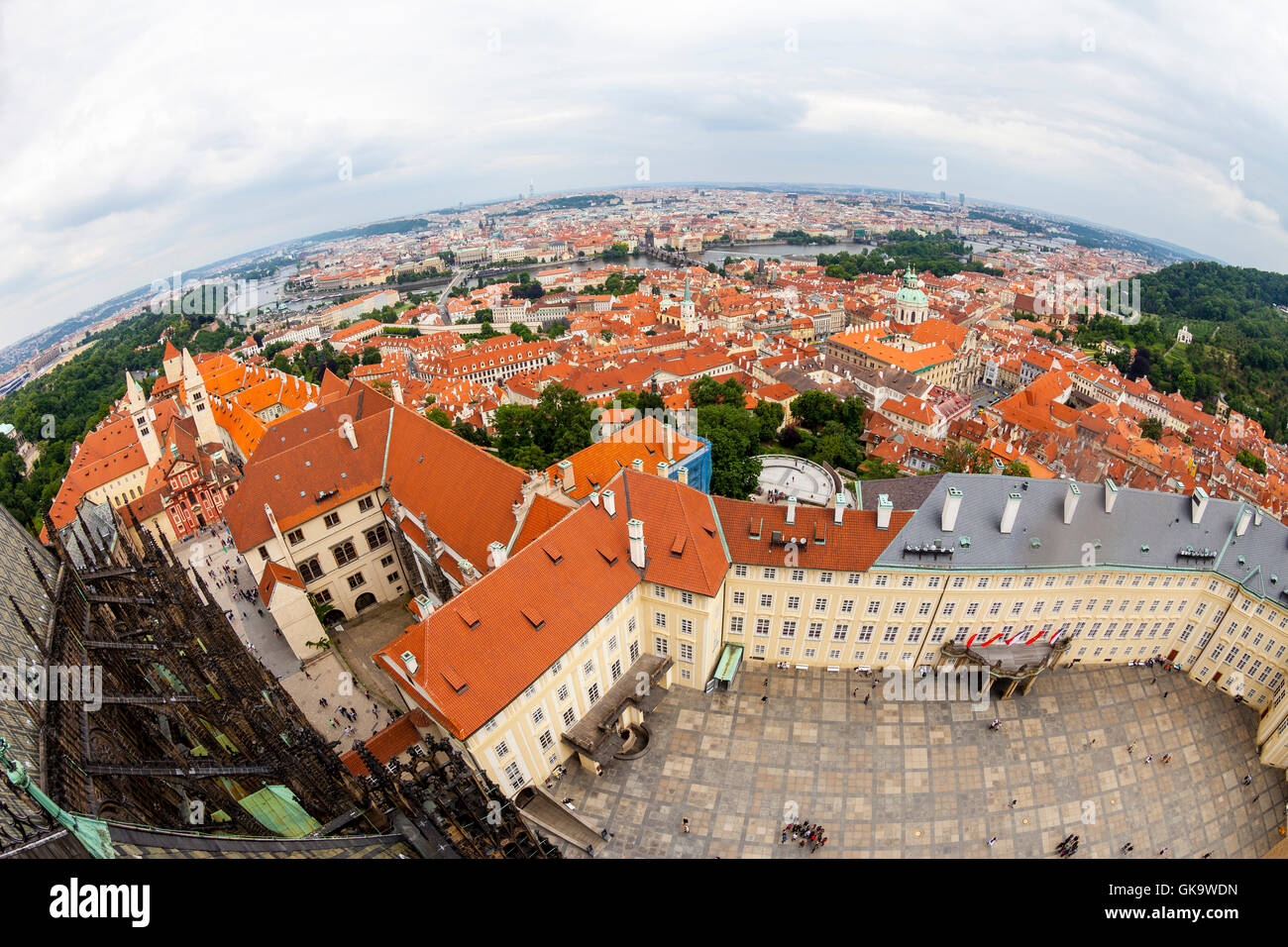 Aerial view of Prague Stock Photo - Alamy
