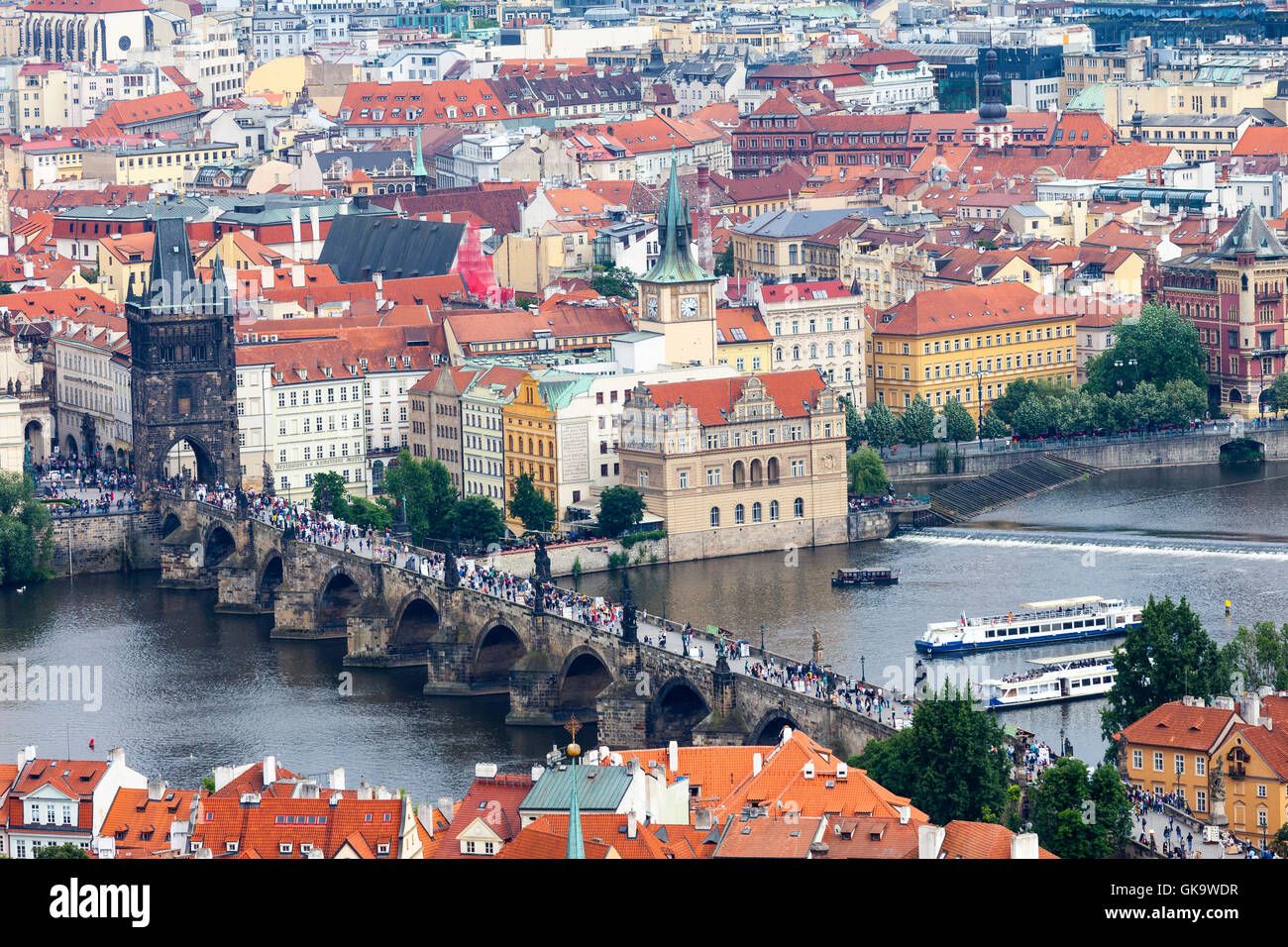 Aerial view of Prague Stock Photo - Alamy