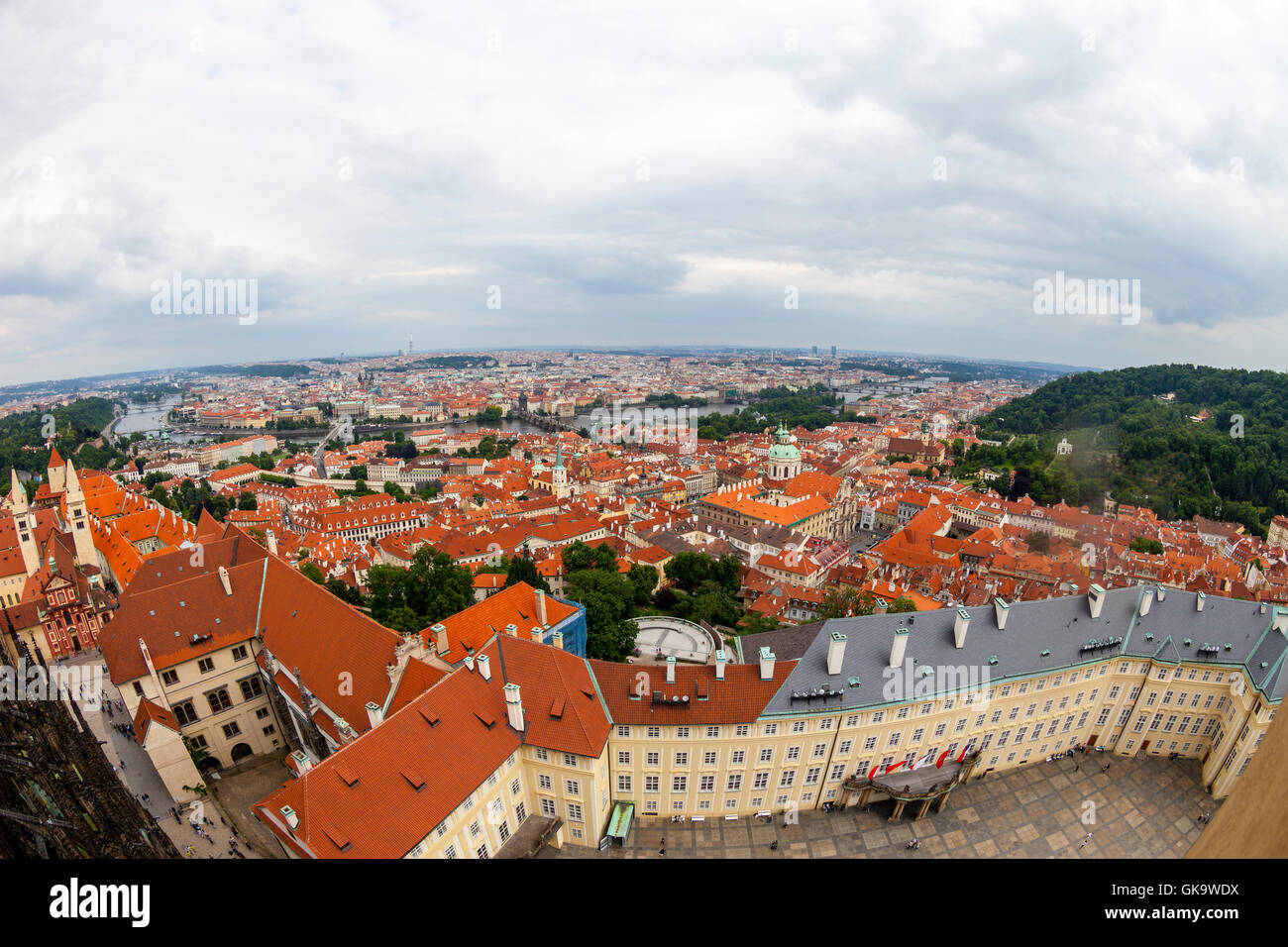 Aerial view of Prague Stock Photo - Alamy