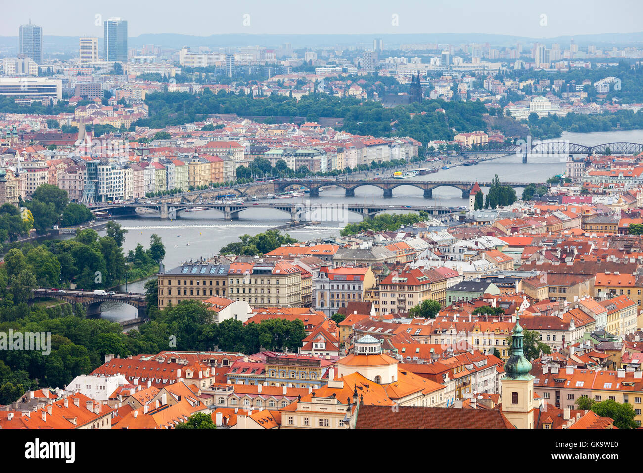 Aerial view of Prague Stock Photo - Alamy
