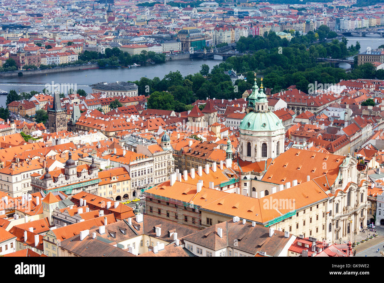 Aerial view of Prague Stock Photo - Alamy
