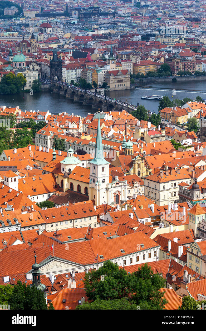 Aerial view of Prague Stock Photo - Alamy
