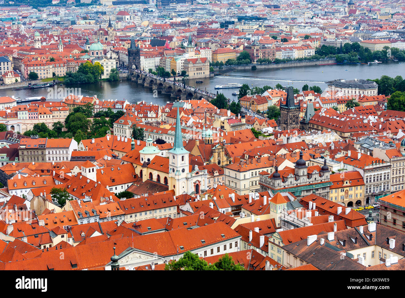 Aerial view of Prague Stock Photo - Alamy