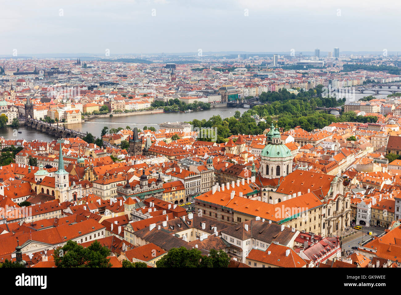 Aerial view of Prague Stock Photo - Alamy