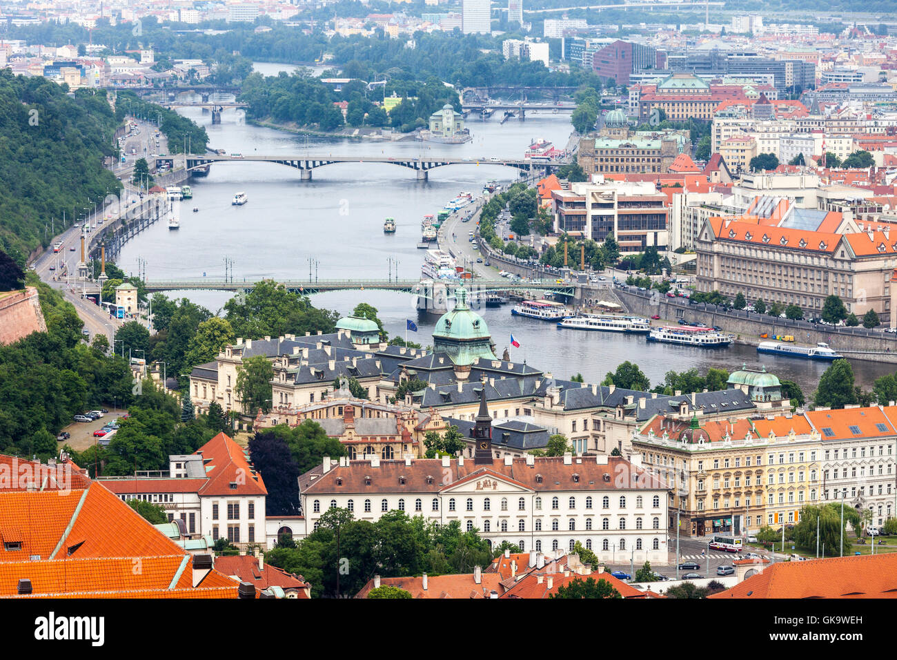 Aerial view of Prague Stock Photo - Alamy