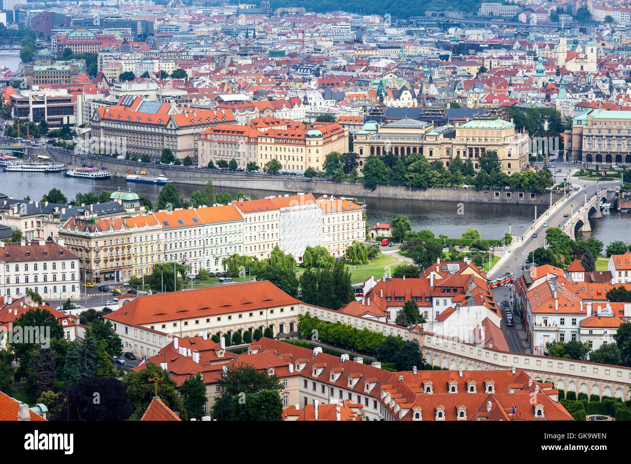 Aerial view of Prague Stock Photo - Alamy