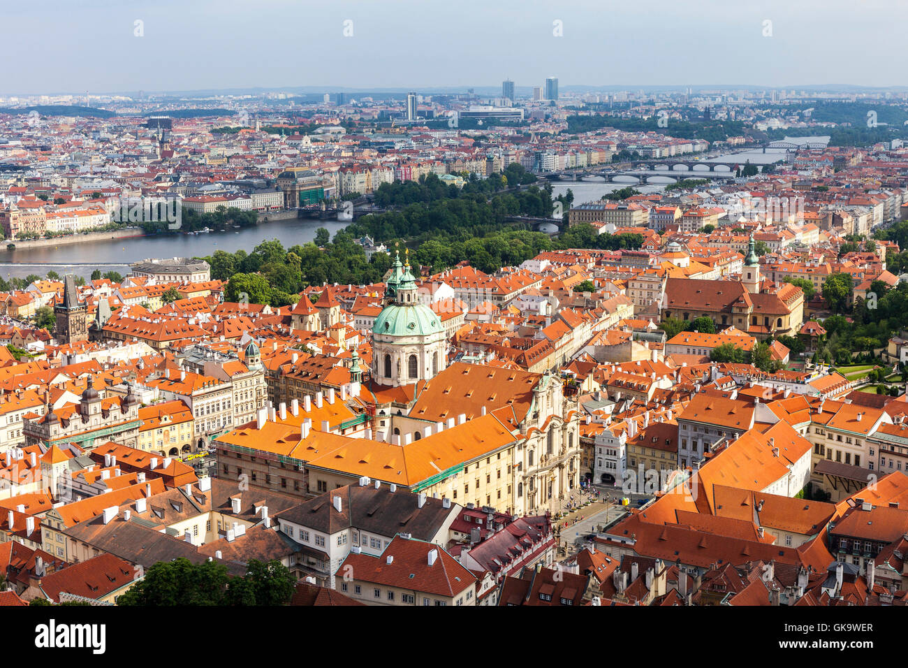 Aerial view of Prague Stock Photo - Alamy
