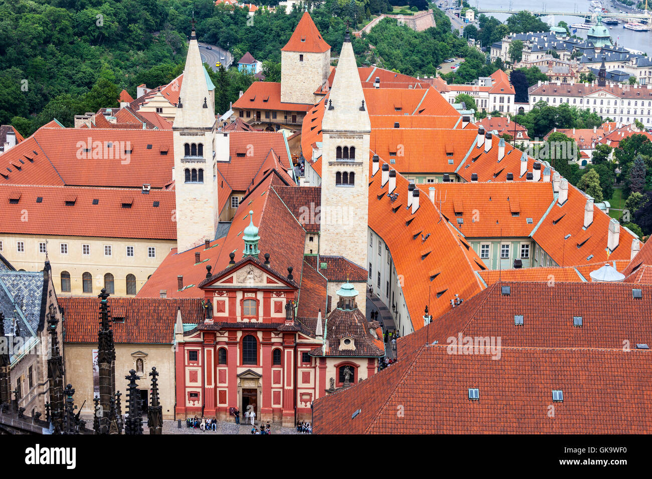 Aerial view of Prague Stock Photo - Alamy