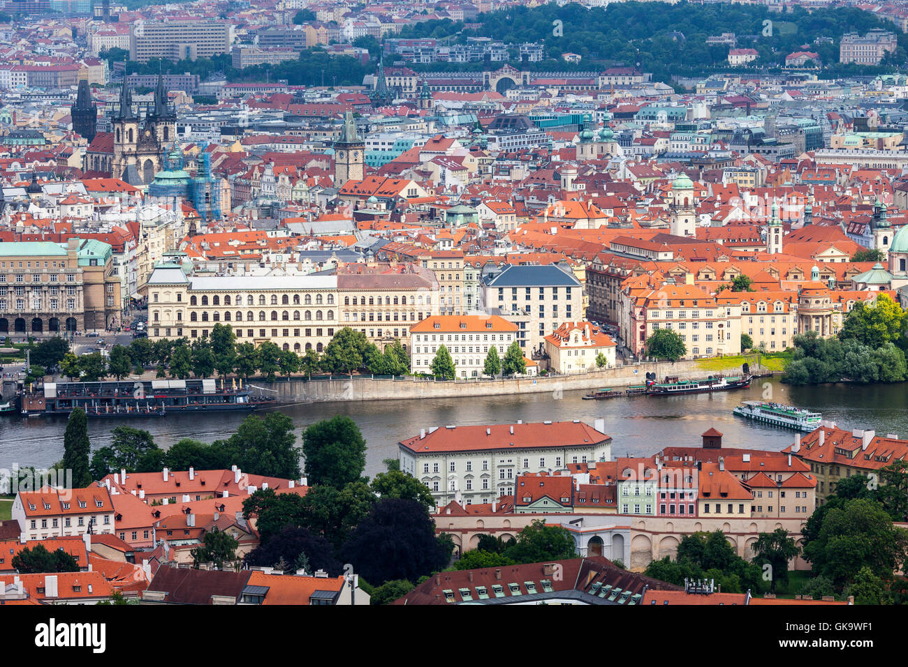 Aerial view of Prague Stock Photo - Alamy