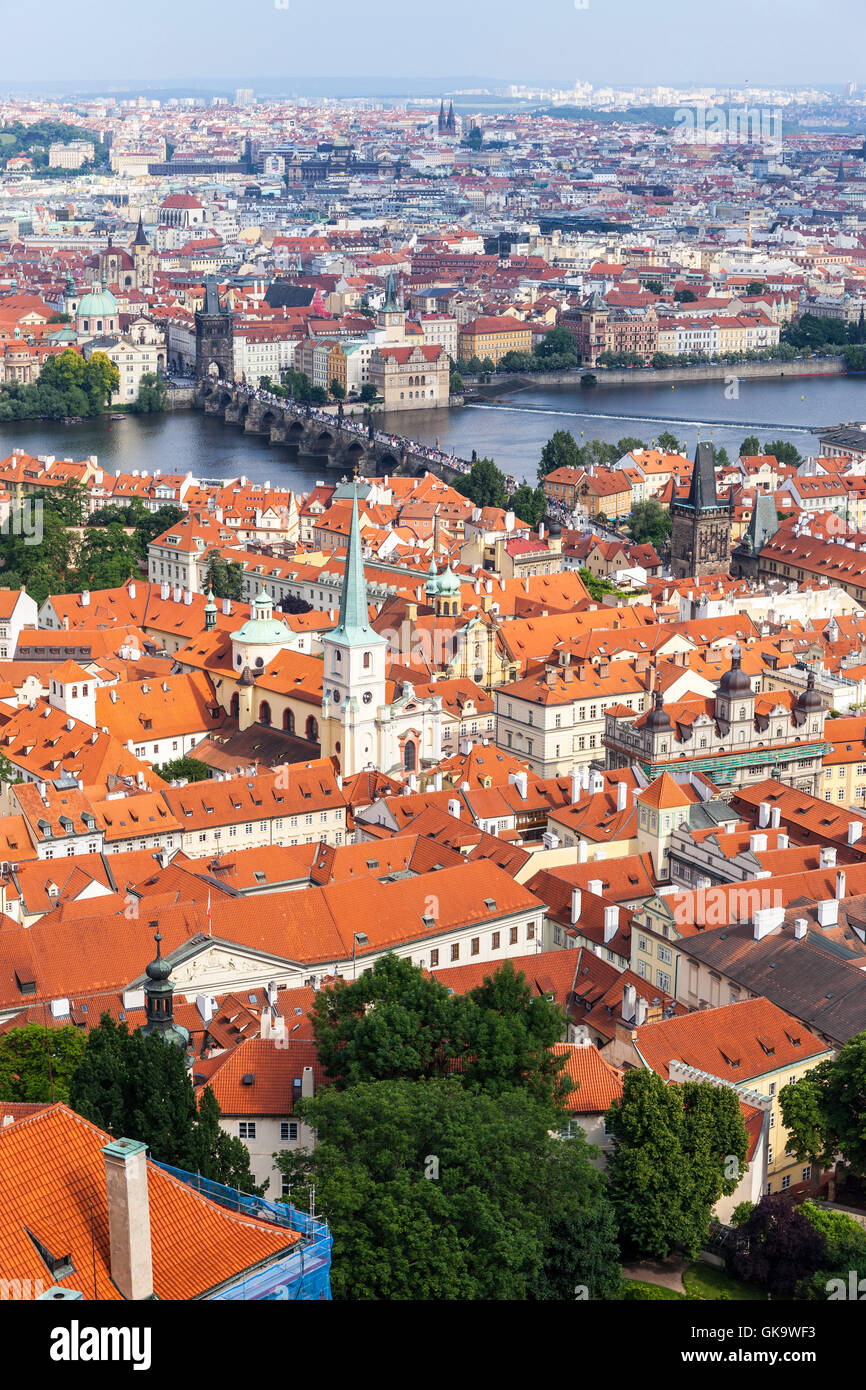 Aerial view of Prague Stock Photo - Alamy