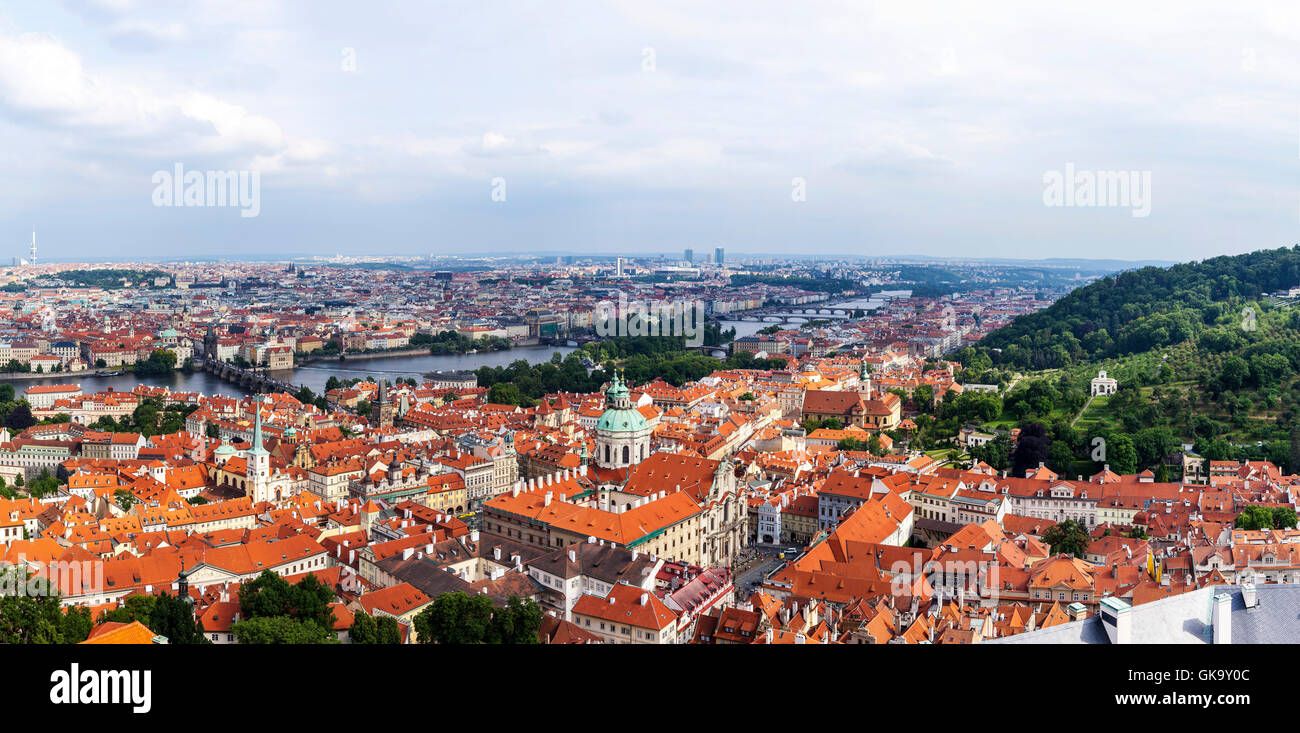 Aerial view of Prague Stock Photo - Alamy