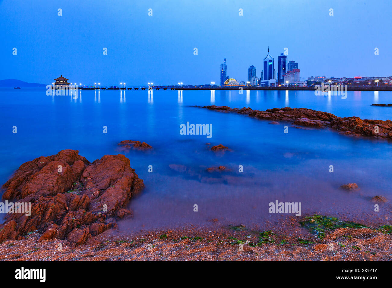 Qingdao city night scene hi-res stock photography and images - Alamy