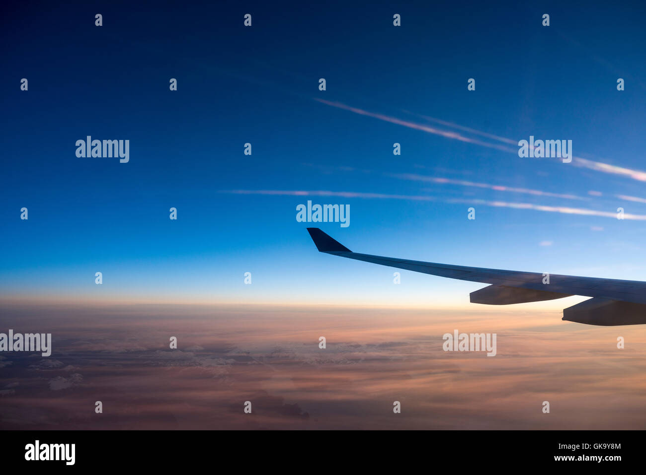 Ground scenery viewed from below the wing Stock Photo - Alamy