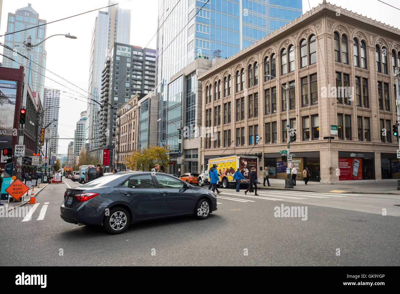 Seattle downtown streets Stock Photo - Alamy