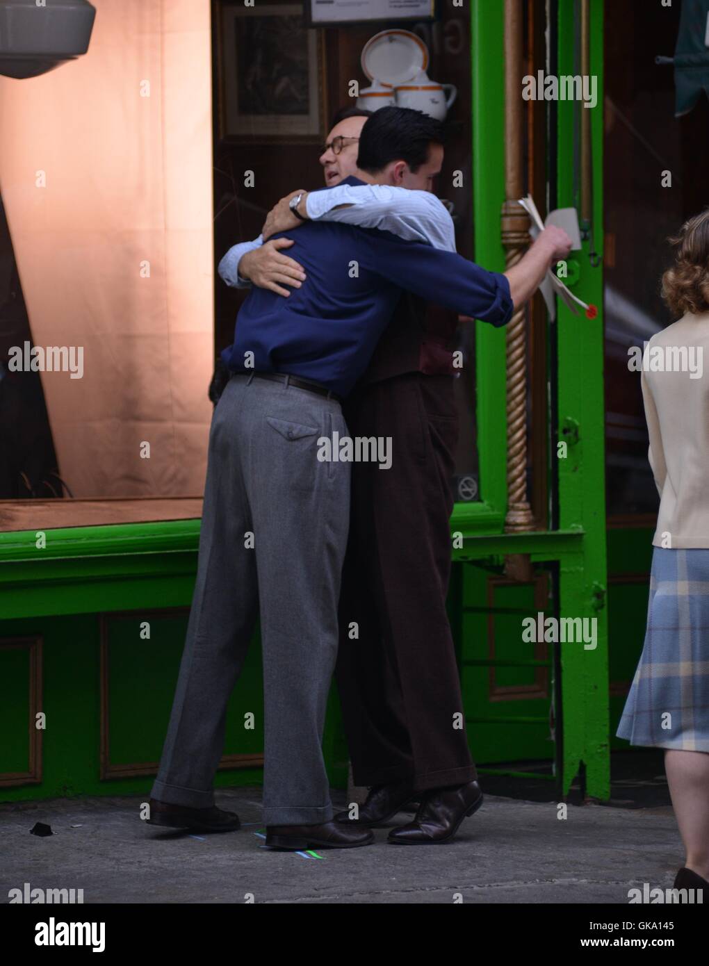 Kevin Spacey and Nicholas Hoult on the film set of 'Rebel in the Rye ...