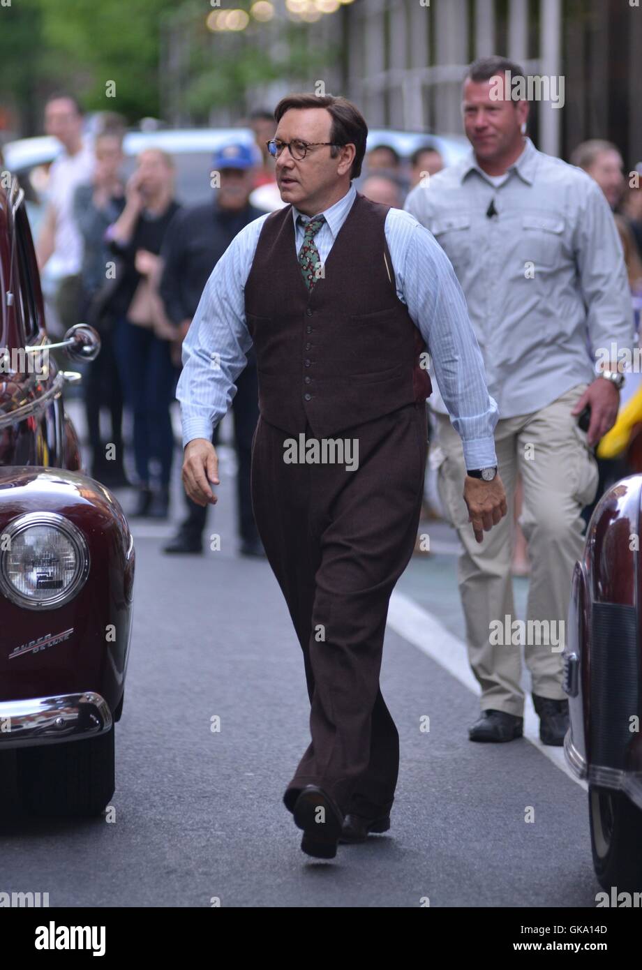 Kevin Spacey and Nicholas Hoult on the film set of 'Rebel in the Rye ...