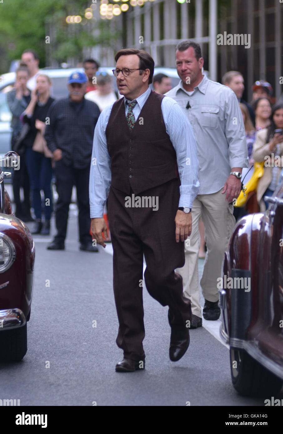 Kevin Spacey and Nicholas Hoult on the film set of 'Rebel in the Rye ...