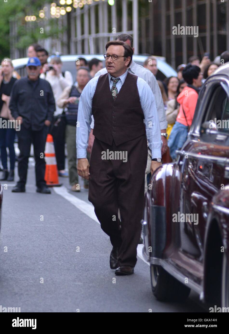 Kevin Spacey and Nicholas Hoult on the film set of 'Rebel in the Rye ...