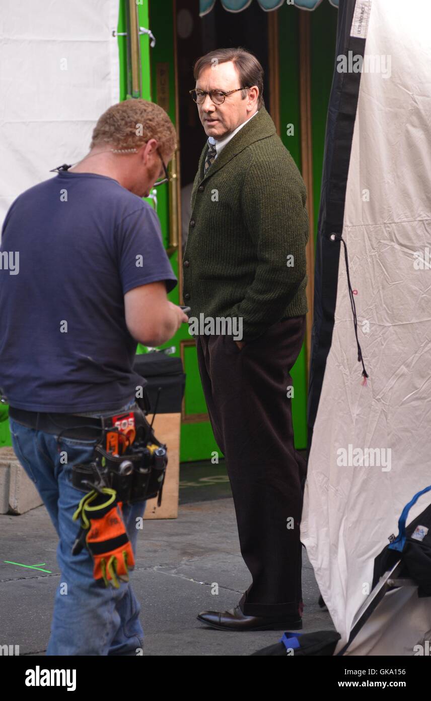 Kevin Spacey and Nicholas Hoult on the film set of 'Rebel in the Rye ...