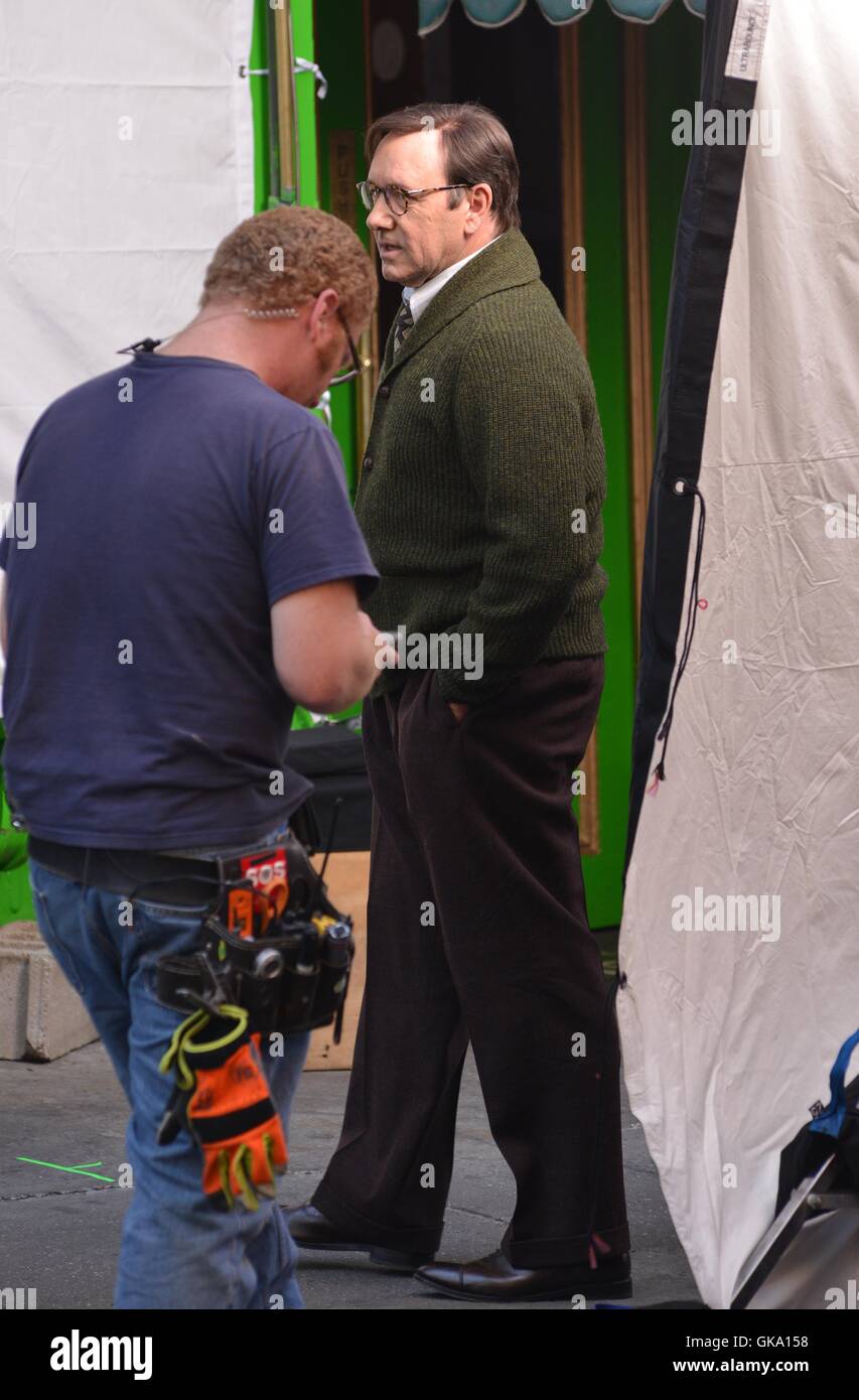 Kevin Spacey and Nicholas Hoult on the film set of 'Rebel in the Rye ...
