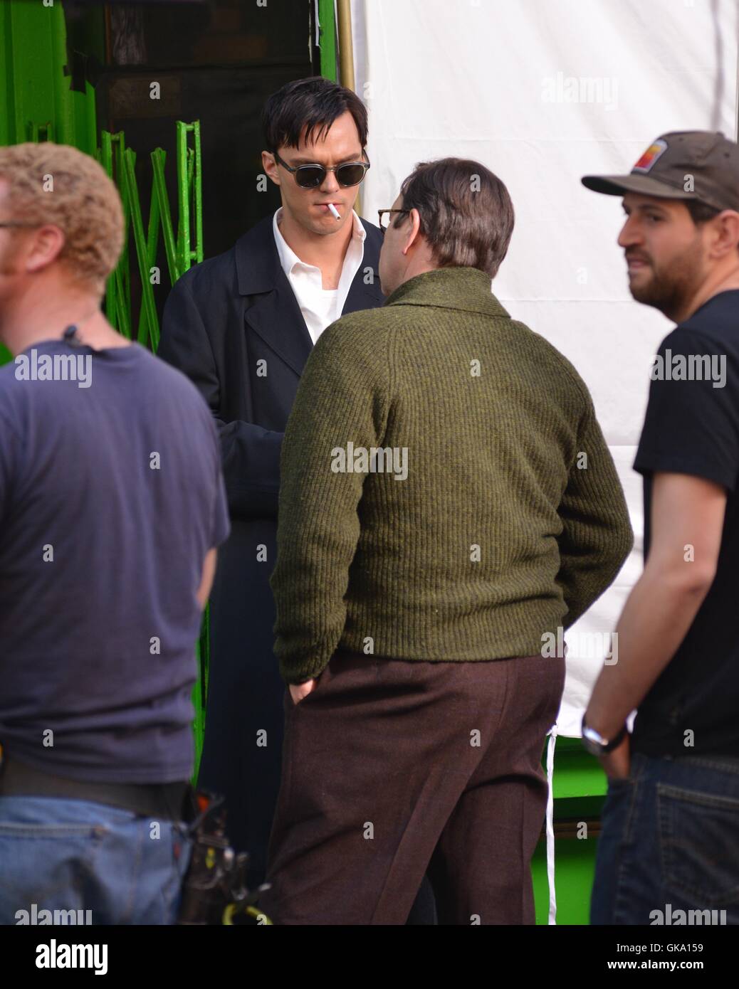 Kevin Spacey and Nicholas Hoult on the film set of 'Rebel in the Rye ...