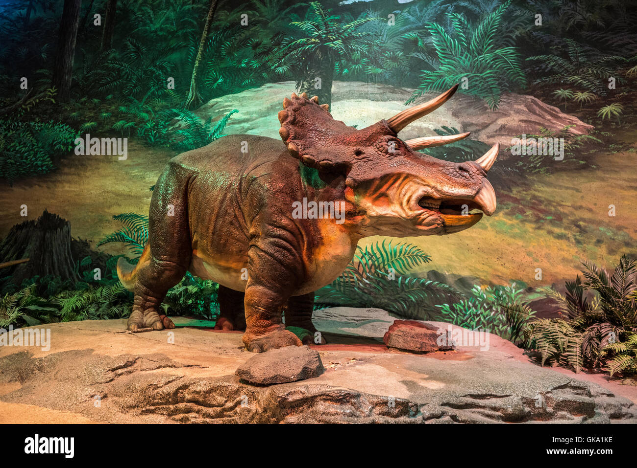 Dinosaur models of the Pacific Science Center, Seattle Stock Photo - Alamy