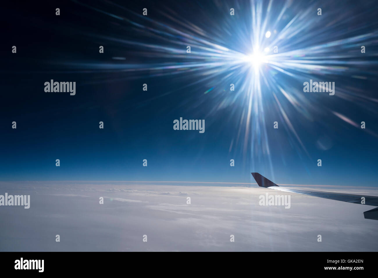 Ground scenery viewed from below the wing Stock Photo - Alamy