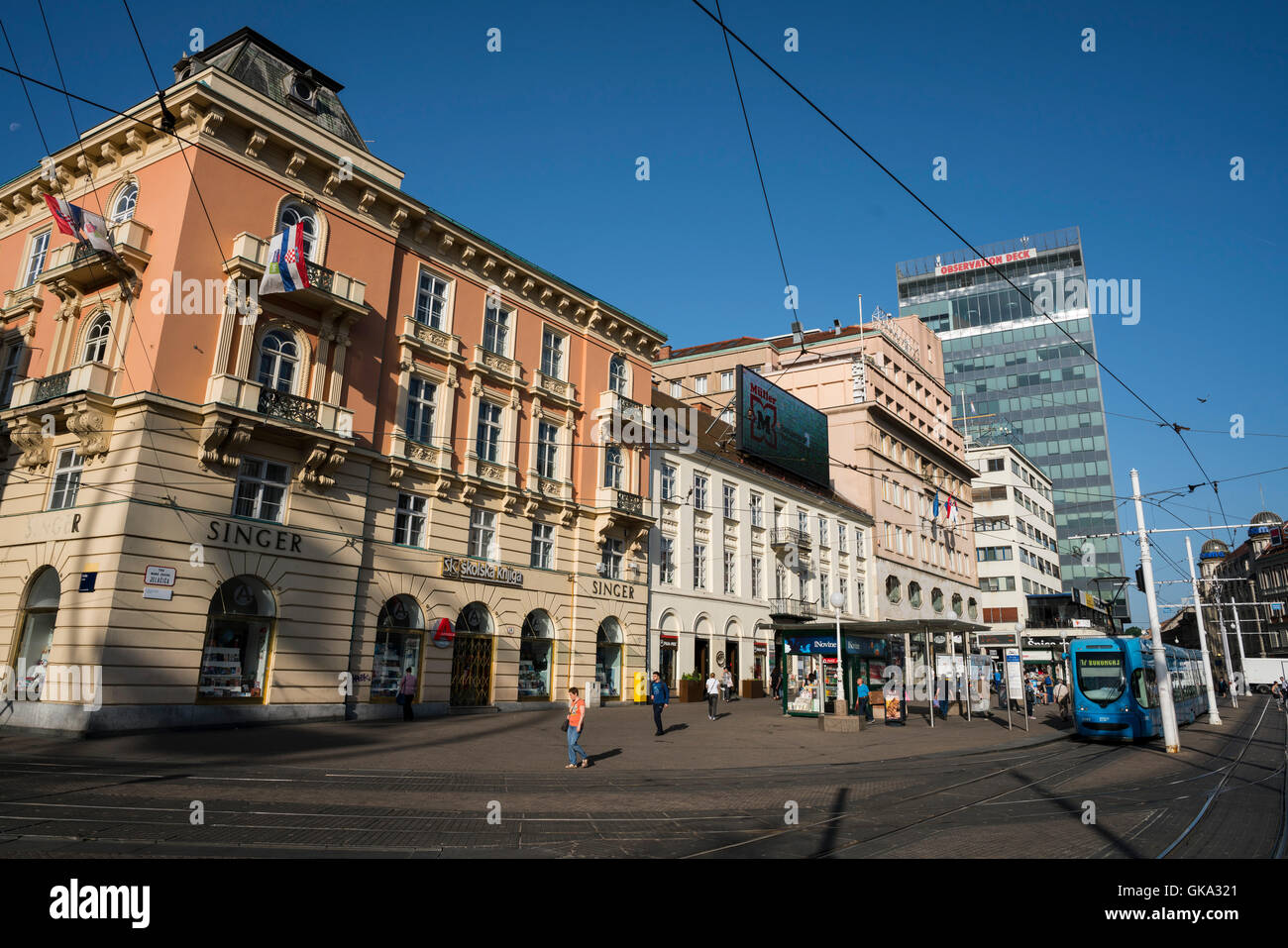 Ban Jelacic Square in Zagreb advent of view, the capital of Croatia ...