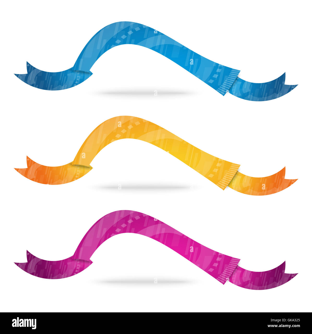 Color ribbon set with abstract backgrounds and shadows Stock Photo - Alamy