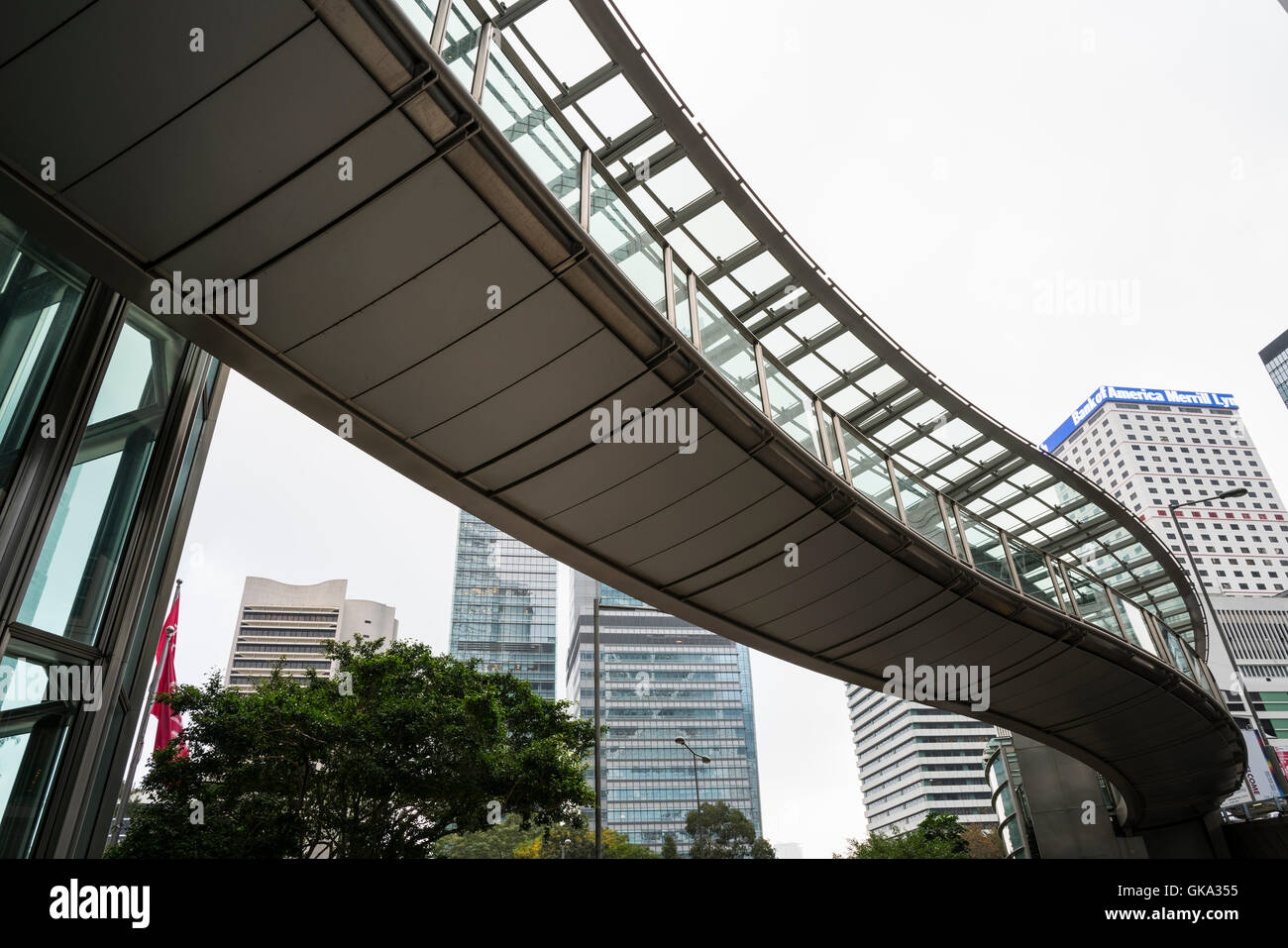 In the center of the modern office building in Hong Kong Stock Photo ...