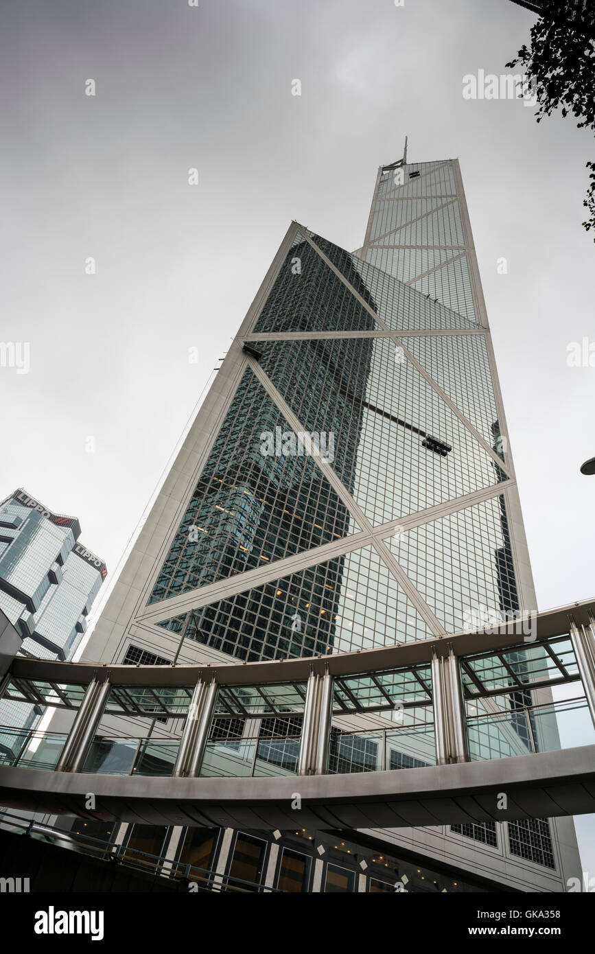 In the center of the modern office building in Hong Kong Stock Photo ...
