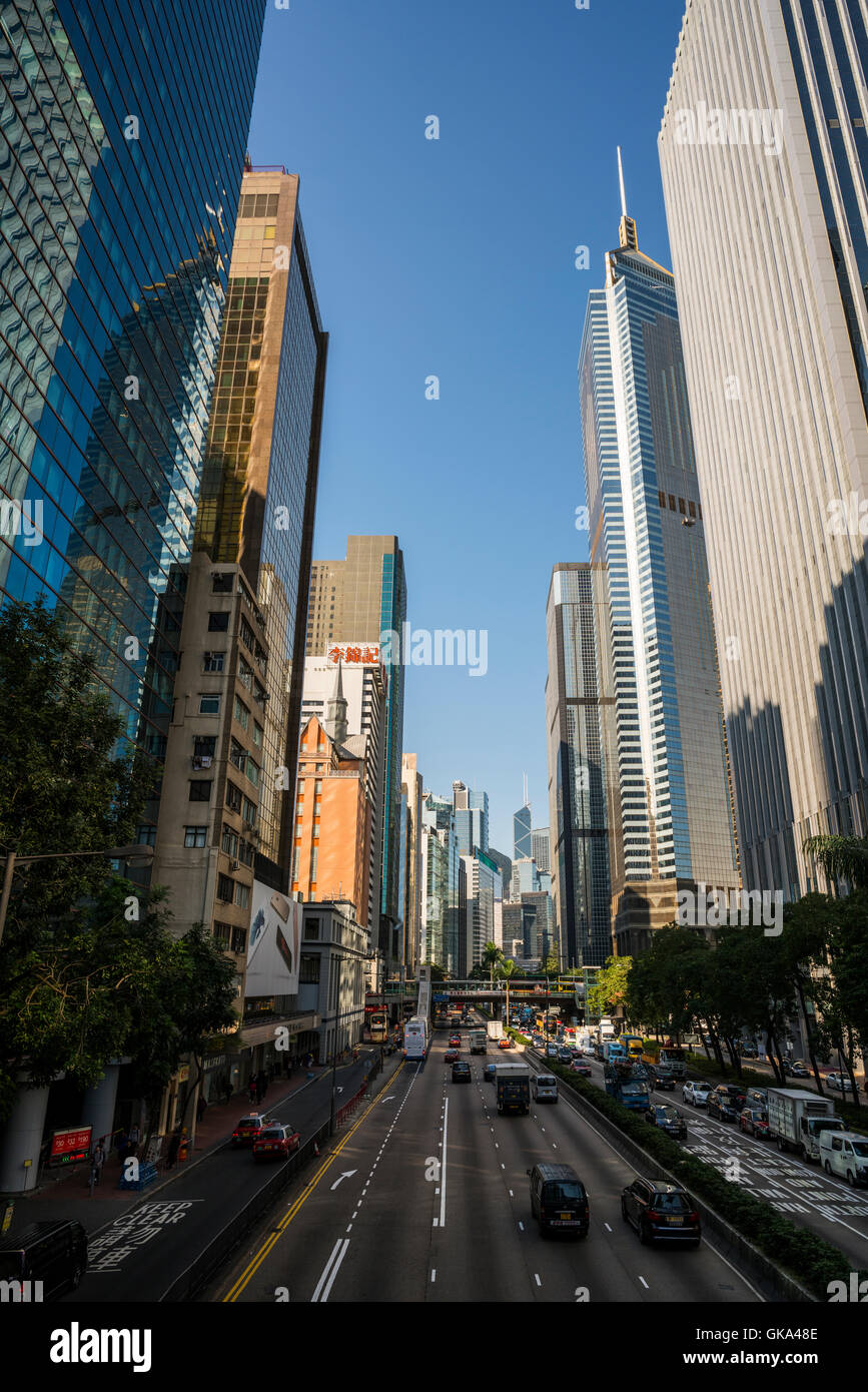 Modern city street, Hong Kong, China Stock Photo - Alamy