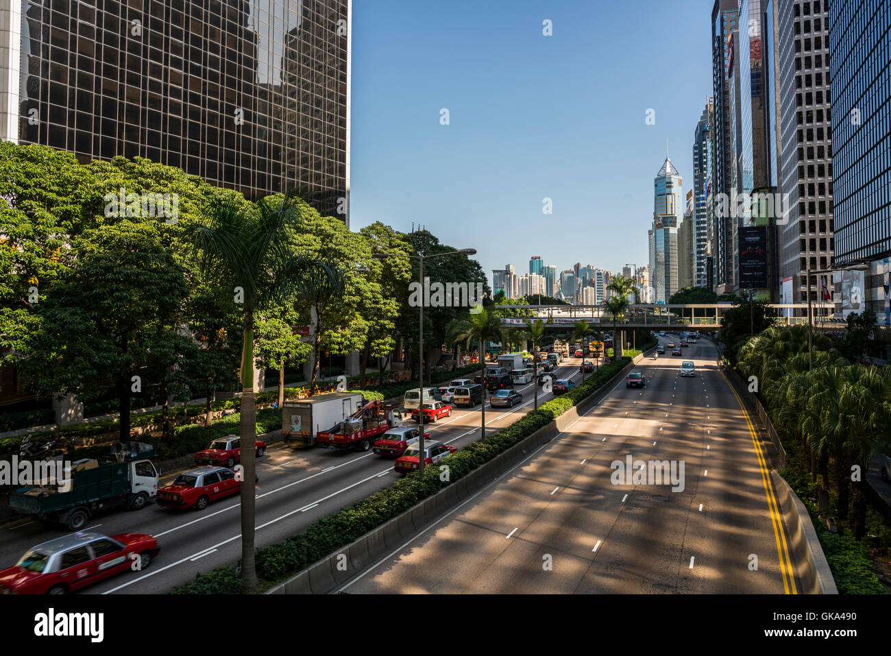 Modern city street, Hong Kong, China Stock Photo - Alamy